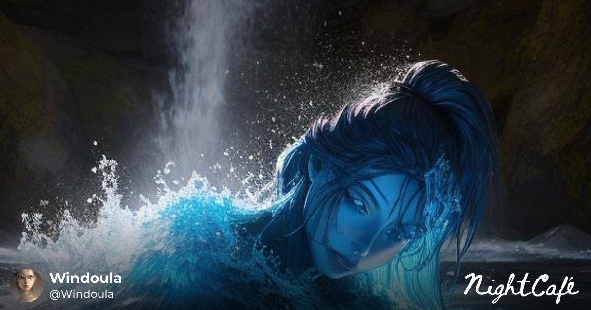 Nymph - A Dazzling Water Nymph Sculpture in Vibrant Color