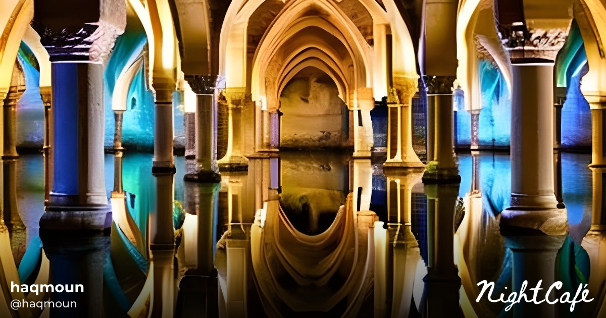 Underground cistern - Gothic Cistern Unveiled at Night