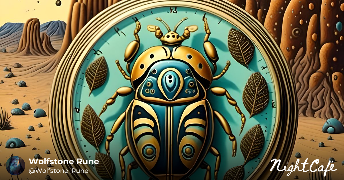 Scarab Watch - Psychedelic Desert Watch with Scarab Beetles