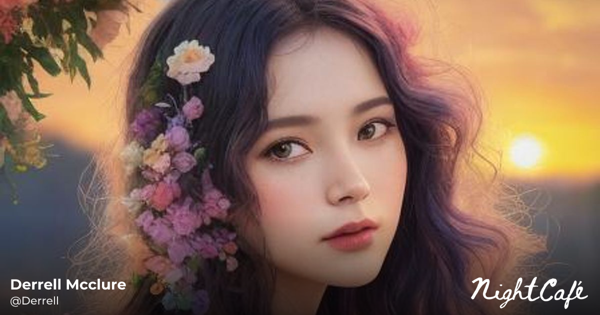 Beautiful summerScape sunset landscape portrait Fantasycore Stylized ...