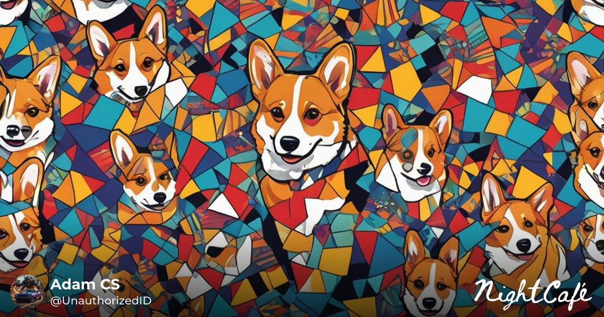 Corgis Everywhere - Eye-Catching Pop Art Corgi in Geometric ...