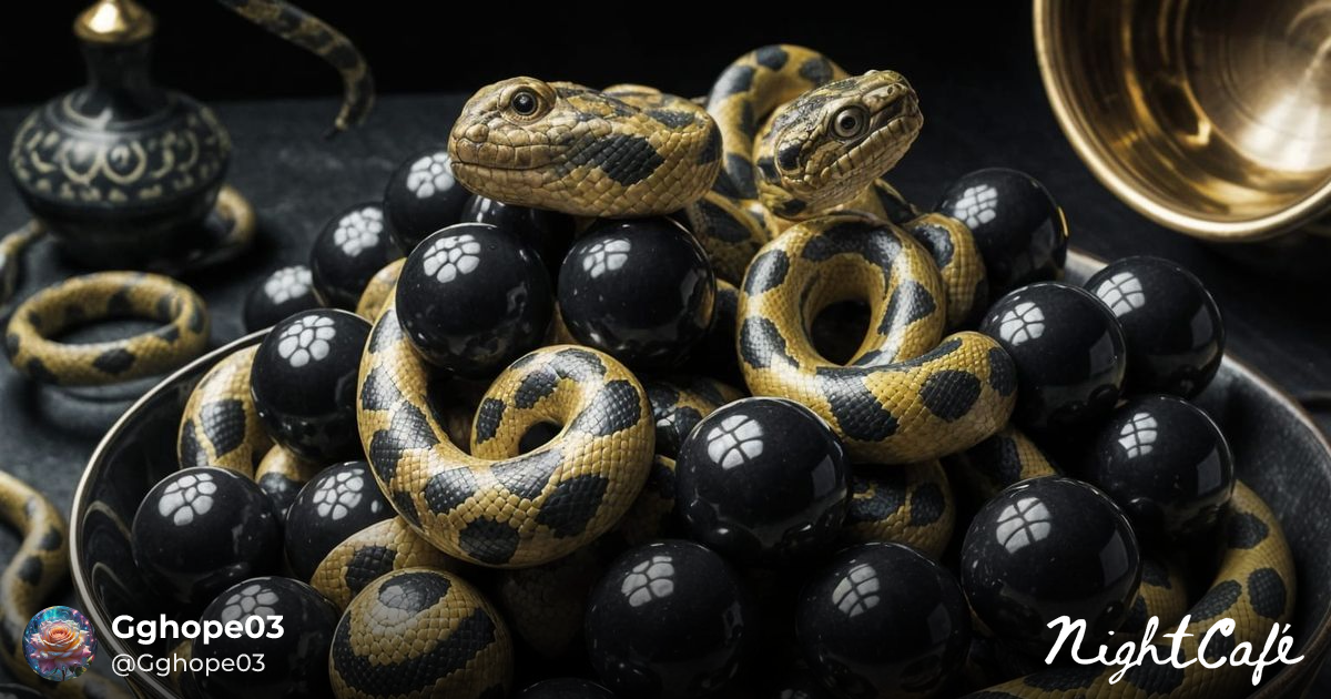 Special of the day. Enjoy! - Bowl of Snakes and Black Balls