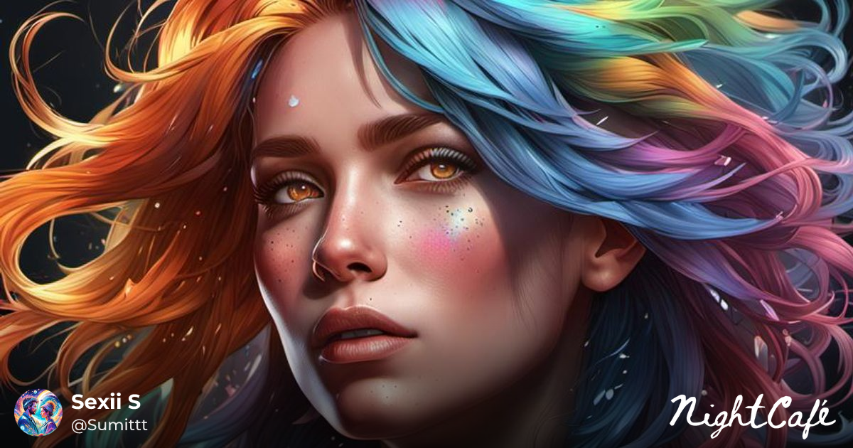 Surreal Portrait of a Diamond-Skinned Woman in Vib... - AI Art