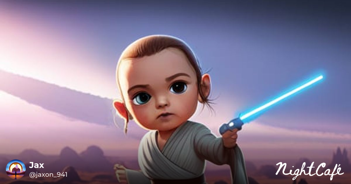 Fantastical Baby Rey Skywalker Matte Painting - AI Art