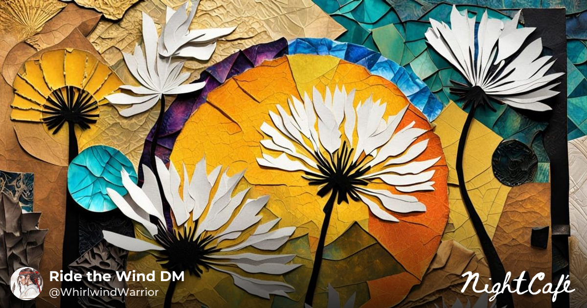 Paper Wishes - Vibrant Collage Art with Abstract Shapes and ...