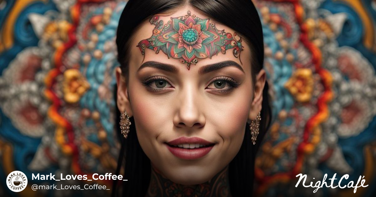 tattoo - Radiant Girl with Vibrant, Intricate Back Tattoo