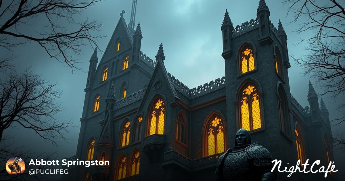 Gothic Crusader's Foreboding Castle in Eternal Twi... - AI Art