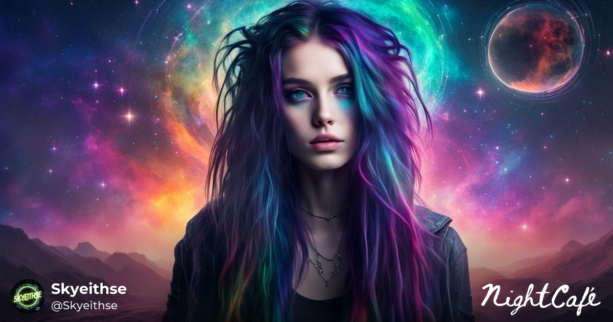 Cosmic Cyberpunk Hacker - Cyberpunk Hacker in Cosmic Realm