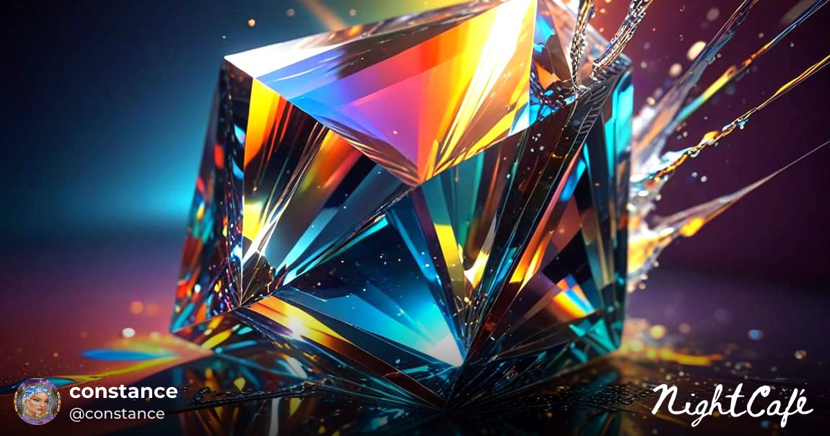 Refracted light through a prism. - Hyperrealistic Refracted...