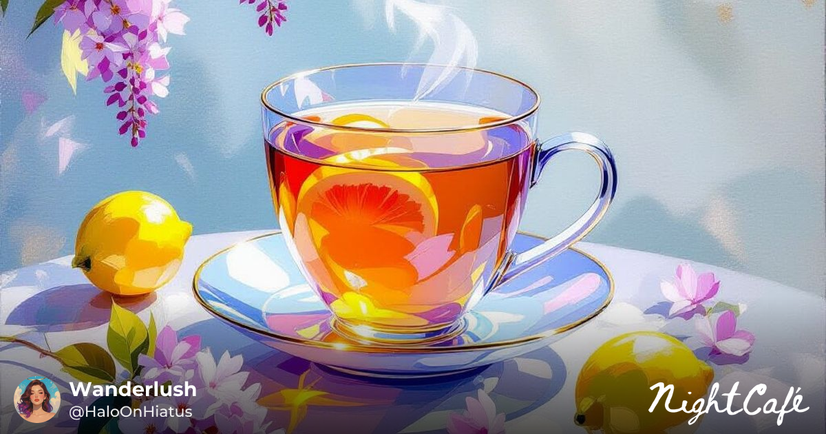 lilac tea - Lilac Tea: Impressionist Rococo Metamodern Paint...