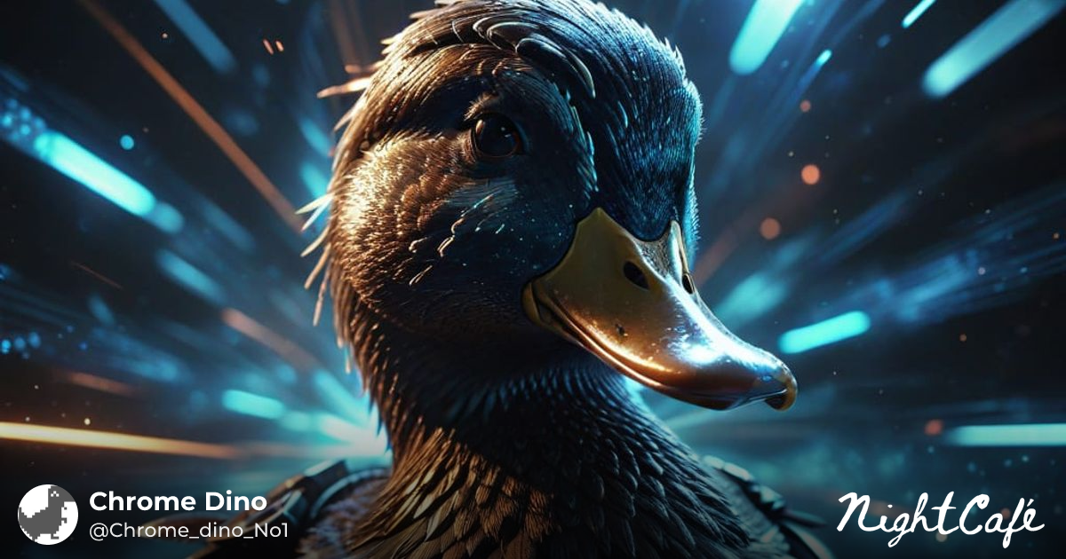 Interstellar ducko - Sci-Fi Duck with Lasers in Space