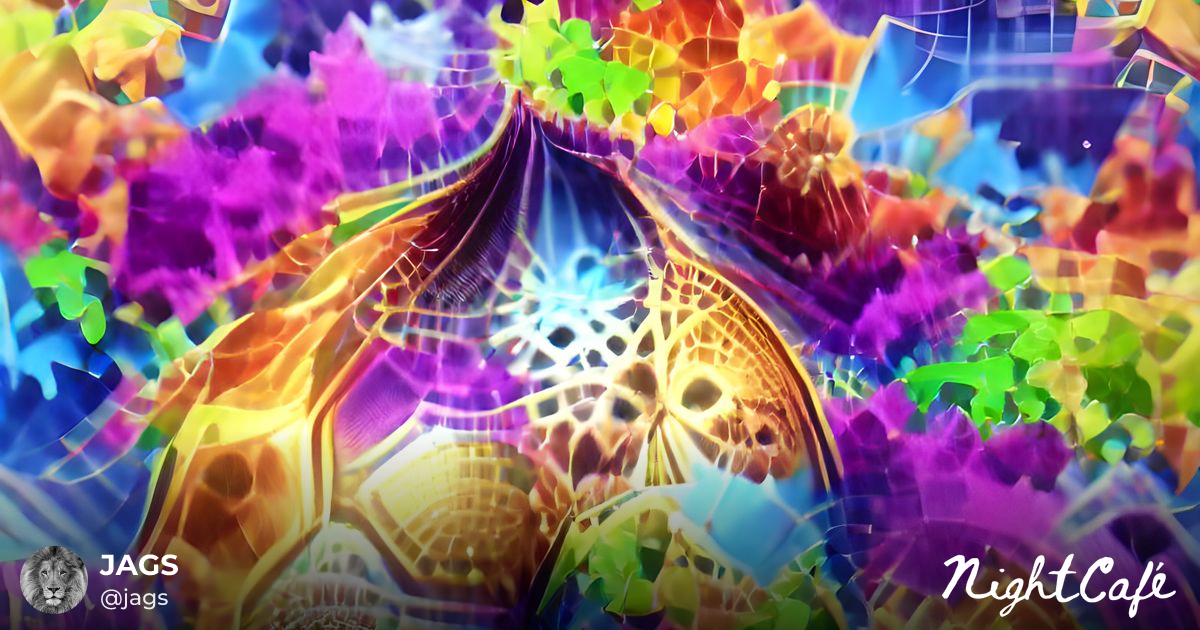 translucent color blobs - Psychedelic Mandala of Translucen...