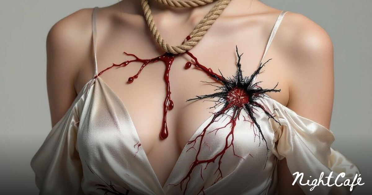 Woman in Deconstructed Dress with Lightning Motifs... - AI Art