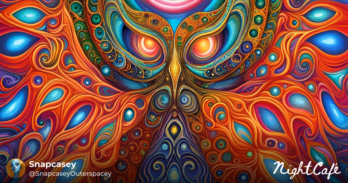 Seer with Fractal Eyes: Mystical Bioluminescent Ar... - AI Art