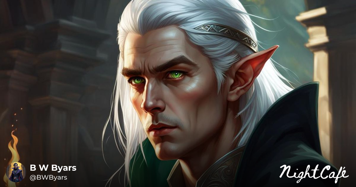 Elf magic-user - Elf Magic-User Portrait in Hyperdetailed Di...