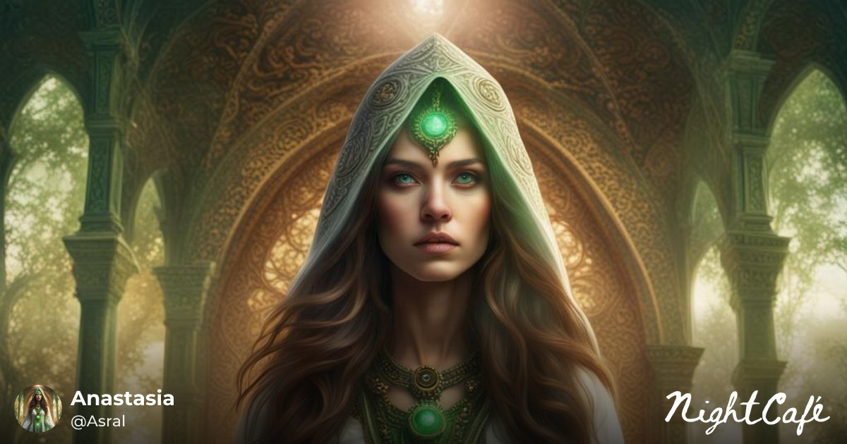 the priestess - High Priestess in Flowing White Robes