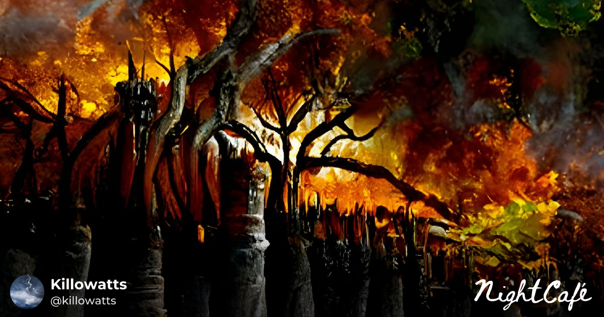 ember trees forest - Ember Tree Forest: a Hyperrealistic Pos...
