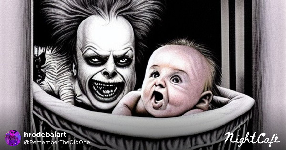 Beetlejuice and a Baby - Terrifying Monster Baby in Bassinet...