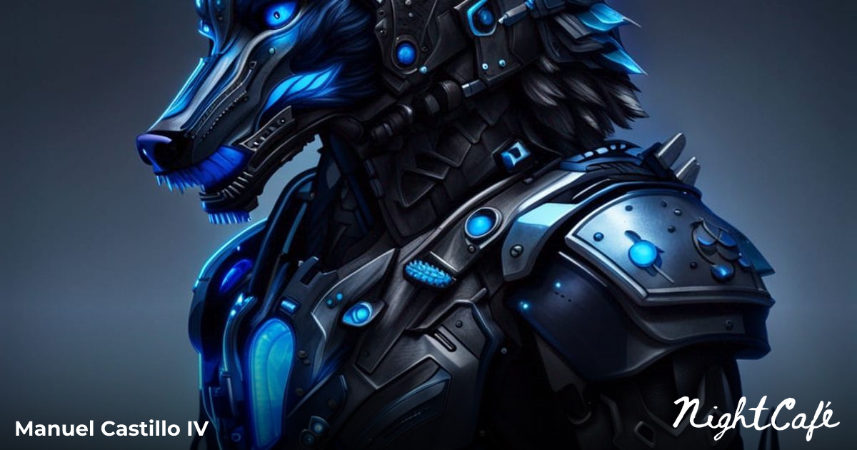 KnightWolf - Wolf Helmet Exoskeleton Armor in Hyperrealistic...