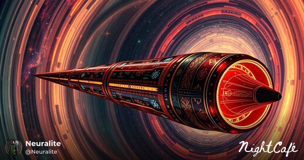 Interstellar Ram-Jet Star Ship - Gustav Klimt-Inspired Inter...