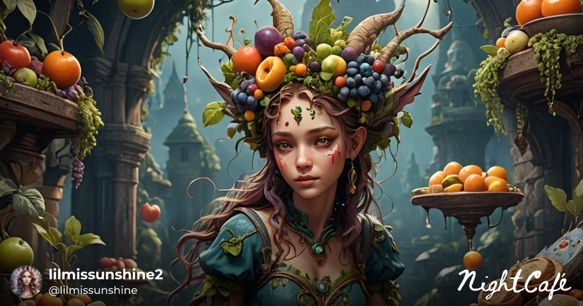Food nymph - Fantastical Food Nymph in Detailed Matte Paint...