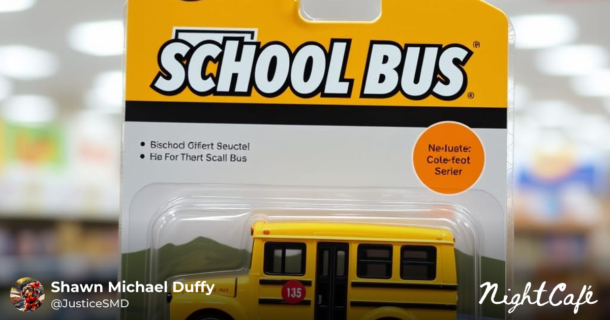 1:64 Scale Diecast Yellow School Bus In A Blister Pack