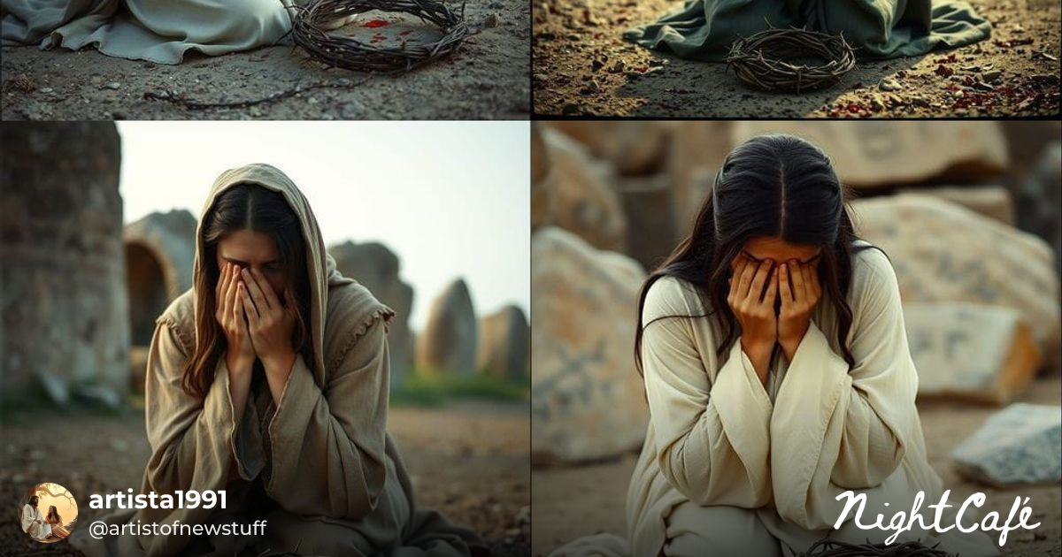 Ancient Israelite Woman in Mourning, Twisted Thorn... - AI Art