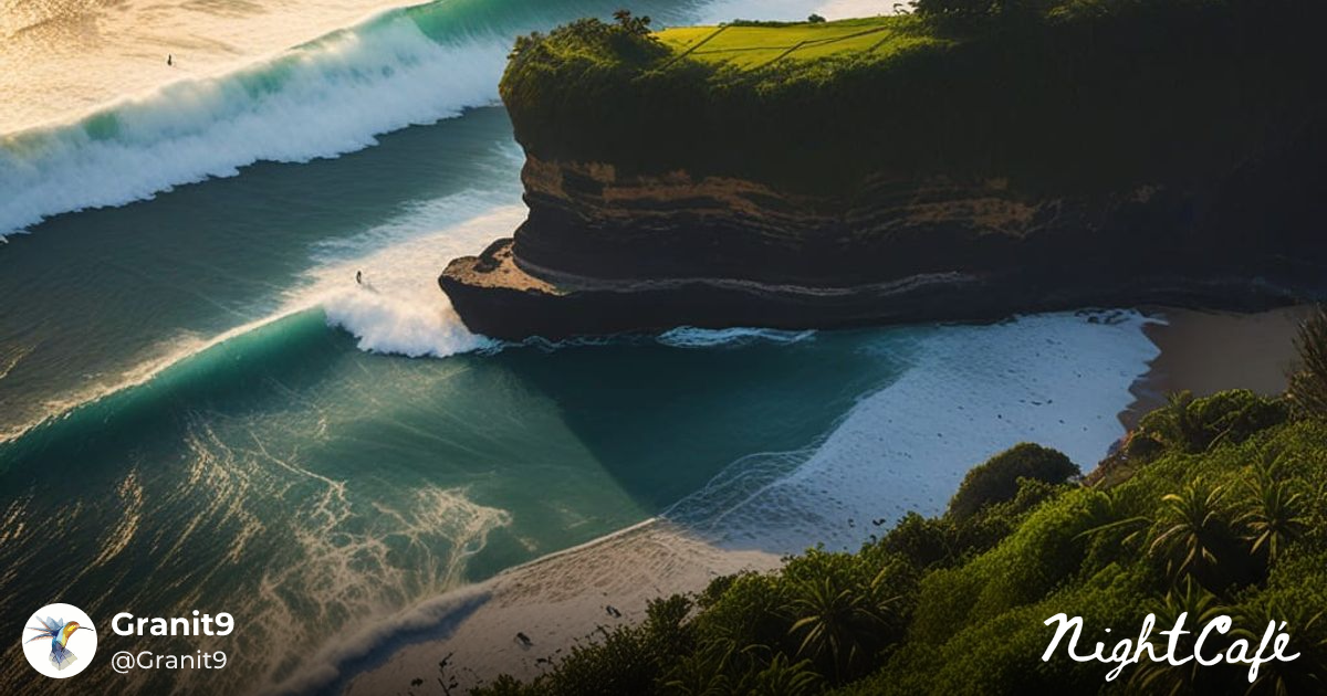 Breathtaking Uluwatu Beaches at Sunset in Vibrant ... - AI Art