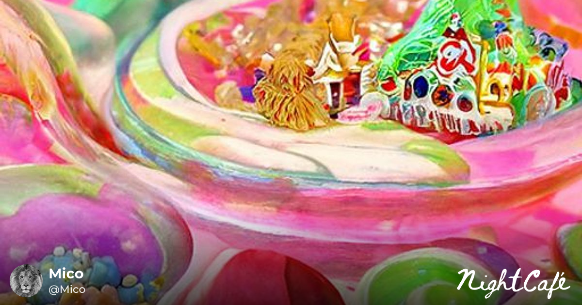 Candyland - Cheerful Candyland with Gingerbread House in Go...