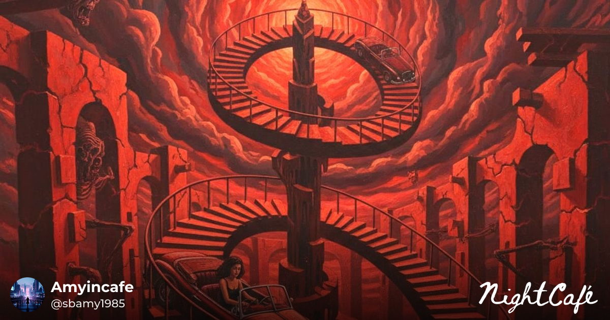 Nightmare scene - Surreal Nightmare: Crimson Car on Endless ...