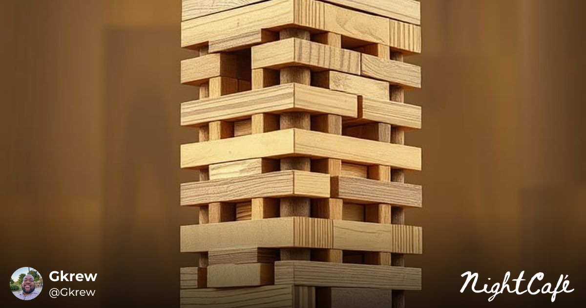 Wooden Jenga tower - Wooden Jenga tower