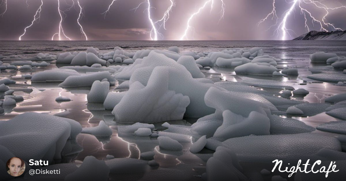 A lightning storm inside ice - Lightning Storm Trapped Insid...