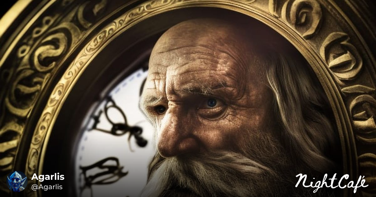 Father Time - Dramatic Portrait of Father Time in Digital Pa...
