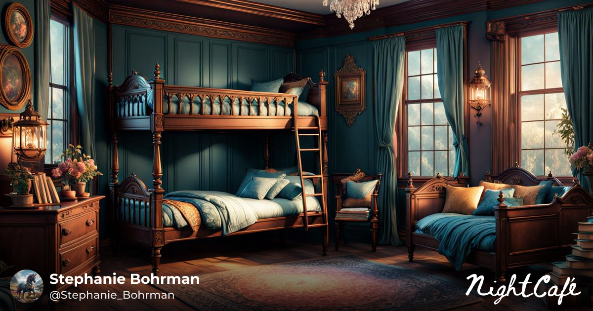 Victorian Cottage Bedroom with Bunk Beds