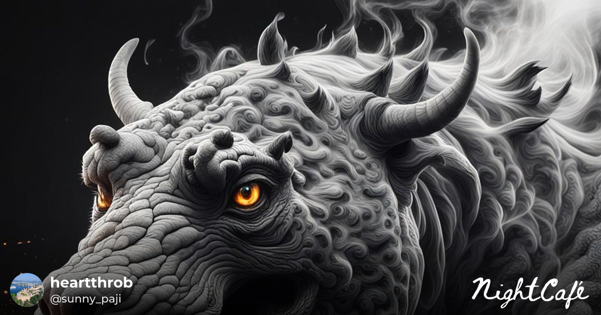 A smoke giant - Fantastical Smoke Animal: Detailed Matte Pai...