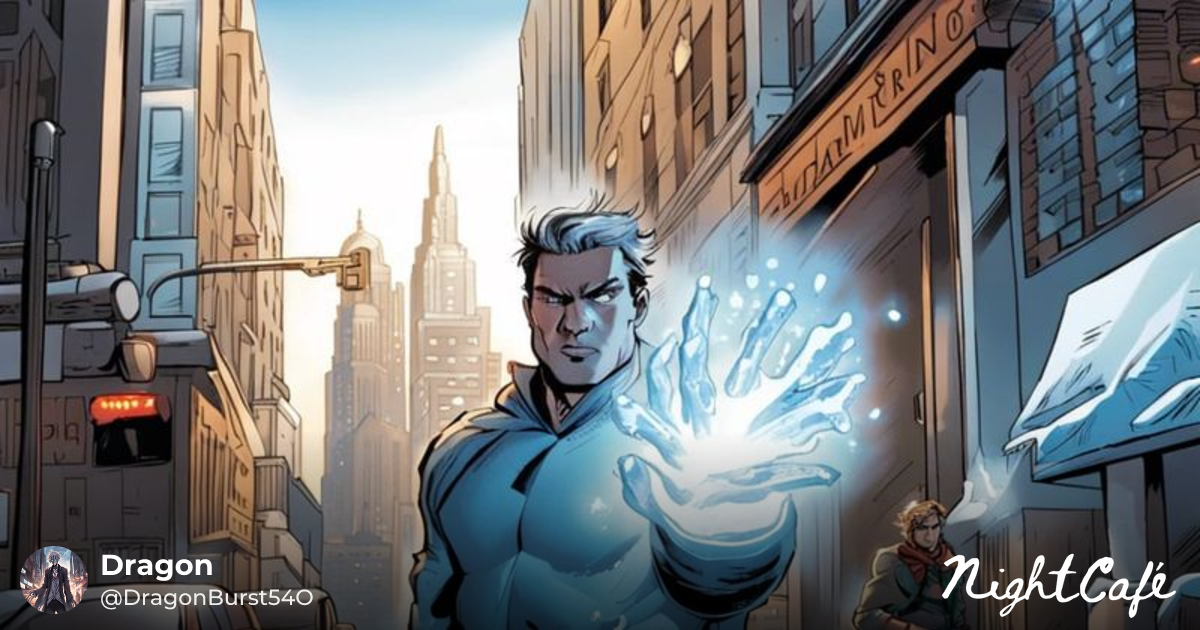 Ice Hero Comic variant - Ice Hero in City Street: Comic Book...