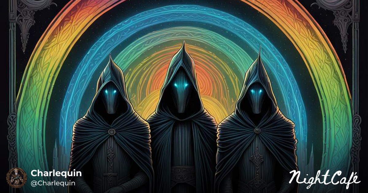 Art Deco Gothic Movie Poster of Ringwraiths - AI Art