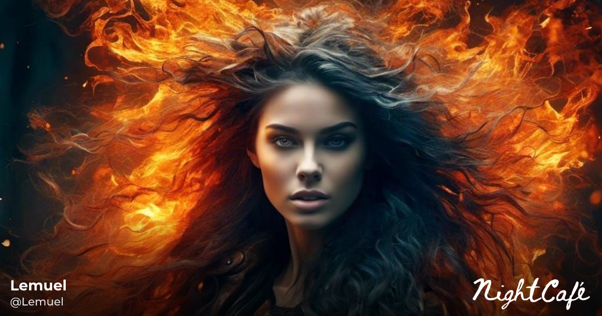 Fiery portrait