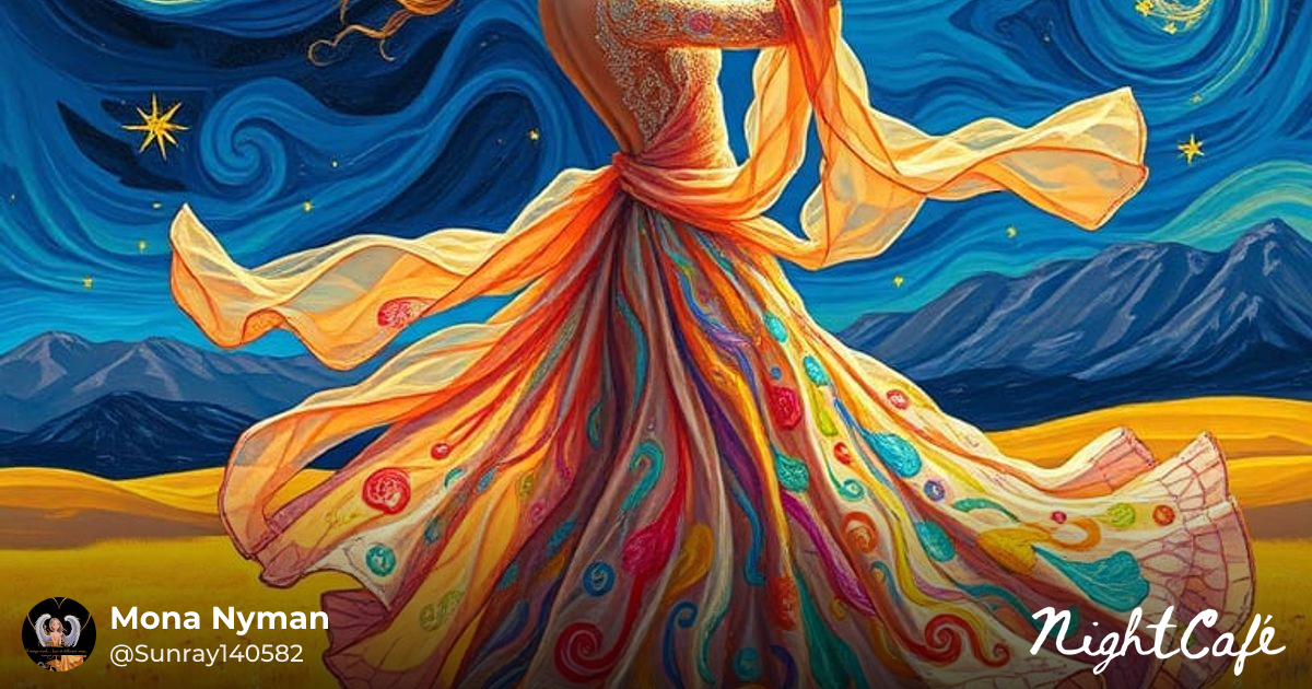 The 'Starry Night' Dance - Dreamlike Dancer in Impressionist...