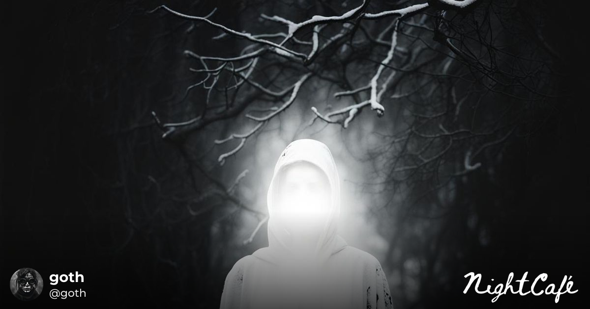 Ethereal Goth Model in Monochrome Graveyard Scene - AI Art