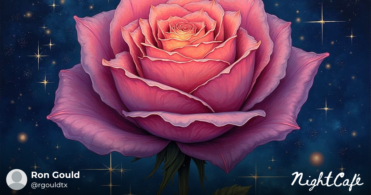 Celestial Rose: Stars, Nebulas, and Constellations - AI Art