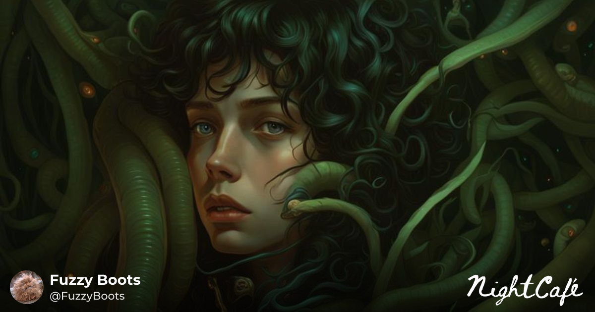 With the worms writhing their way into her tissue, her memories come ...