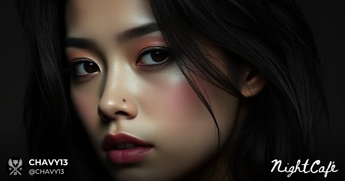 Sensual Woman in Gothic Lace, Grayscale Realism - AI Art