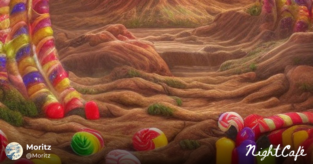 Candy hell - Surreal Candy Hellscape Matte Painting