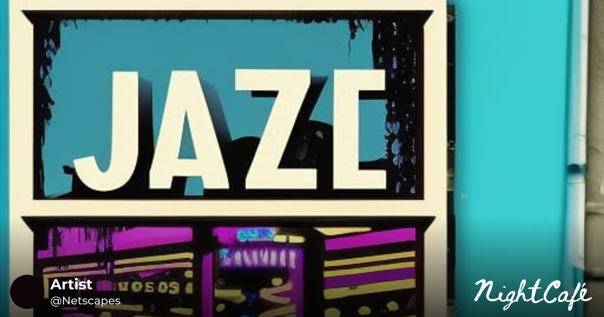 Jazz cafe - Synthwave Neon Jazz Cafe Retro Illustration