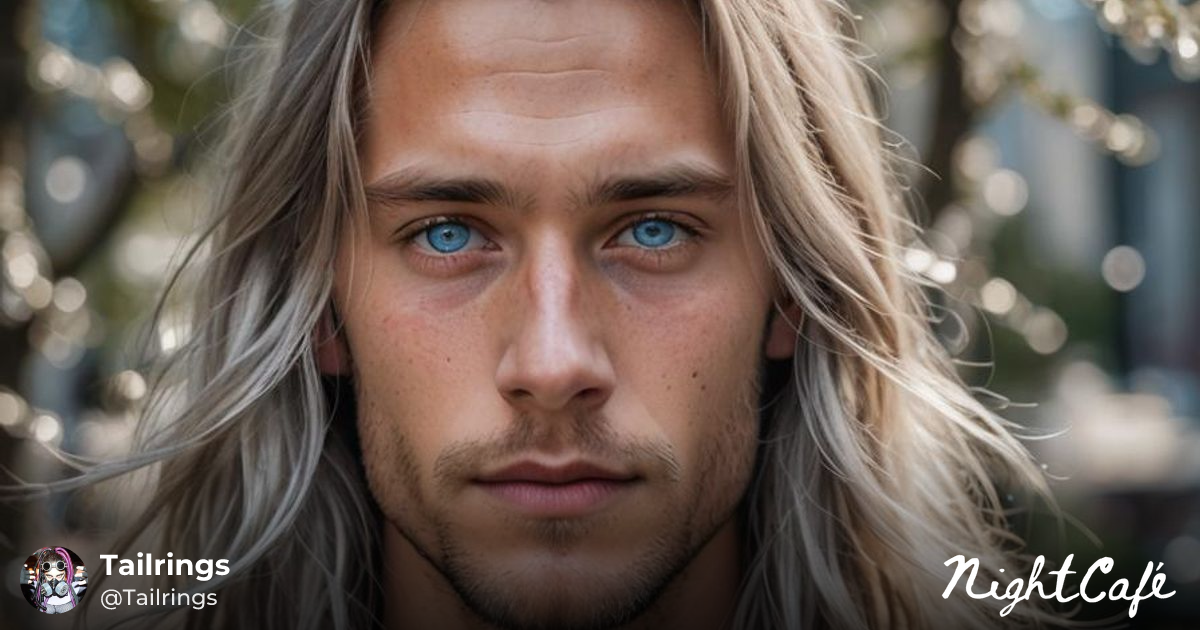 Attractive Silver-Haired Man, Professional Portrai... - AI Art