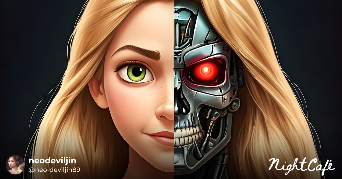 Disney's Rapunzel's Terminator half body red eyes