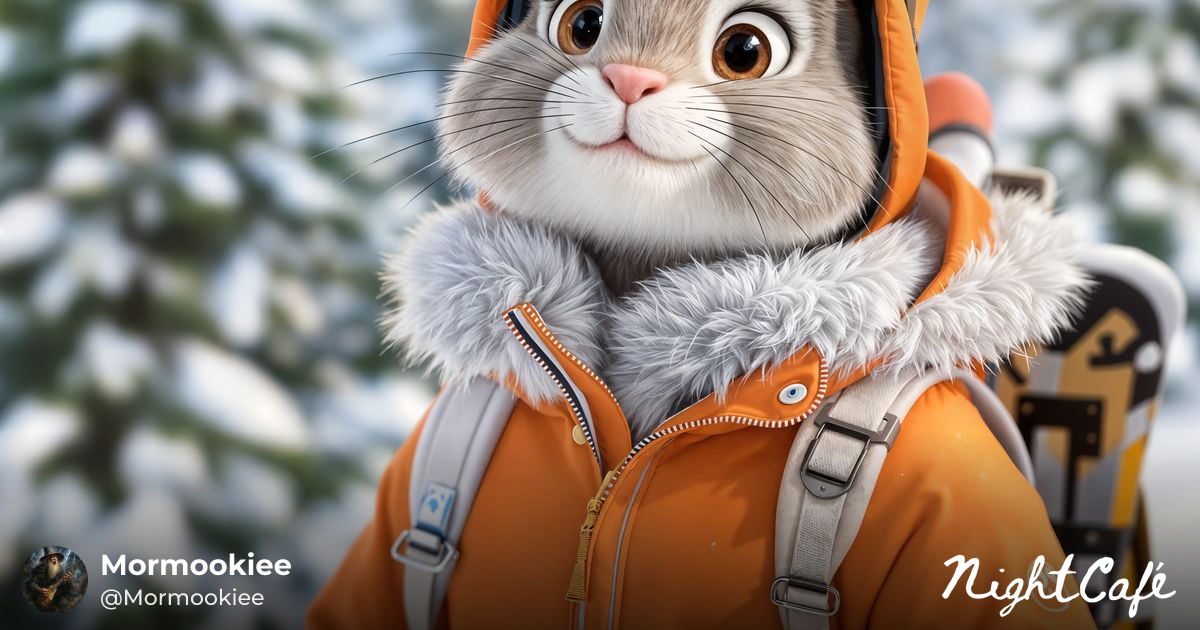 "Ski you real soon!" - Cute CGI Cartoon Bunny in Ski Gear Lo...