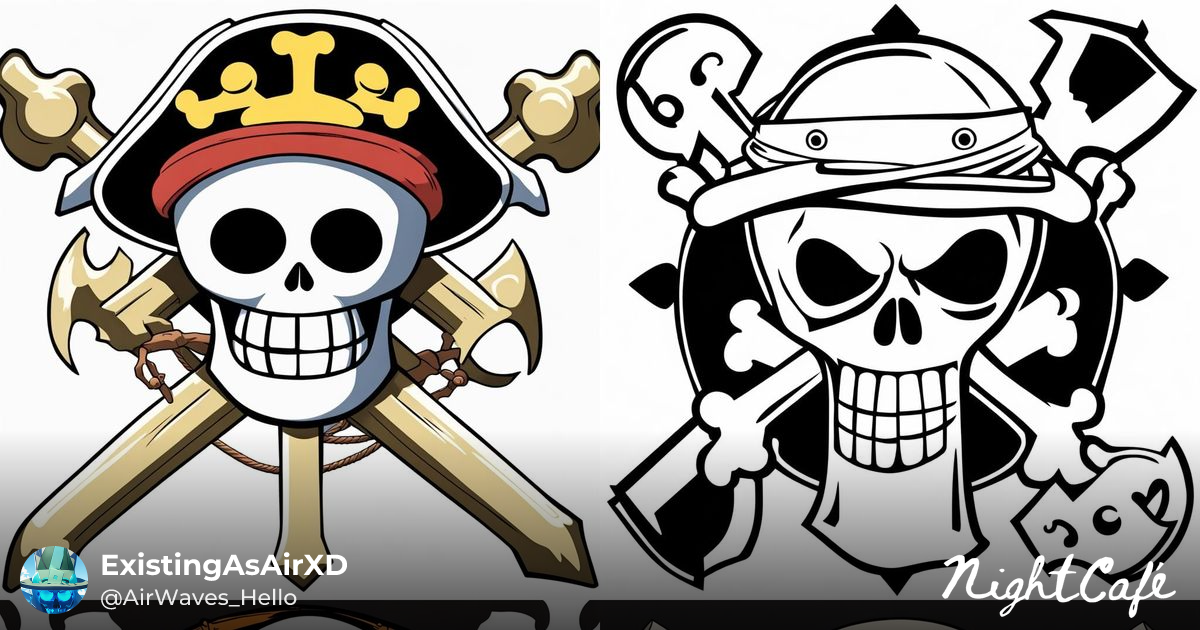 One piece jolly roger - One Piece Jolly Roger with Lightning...