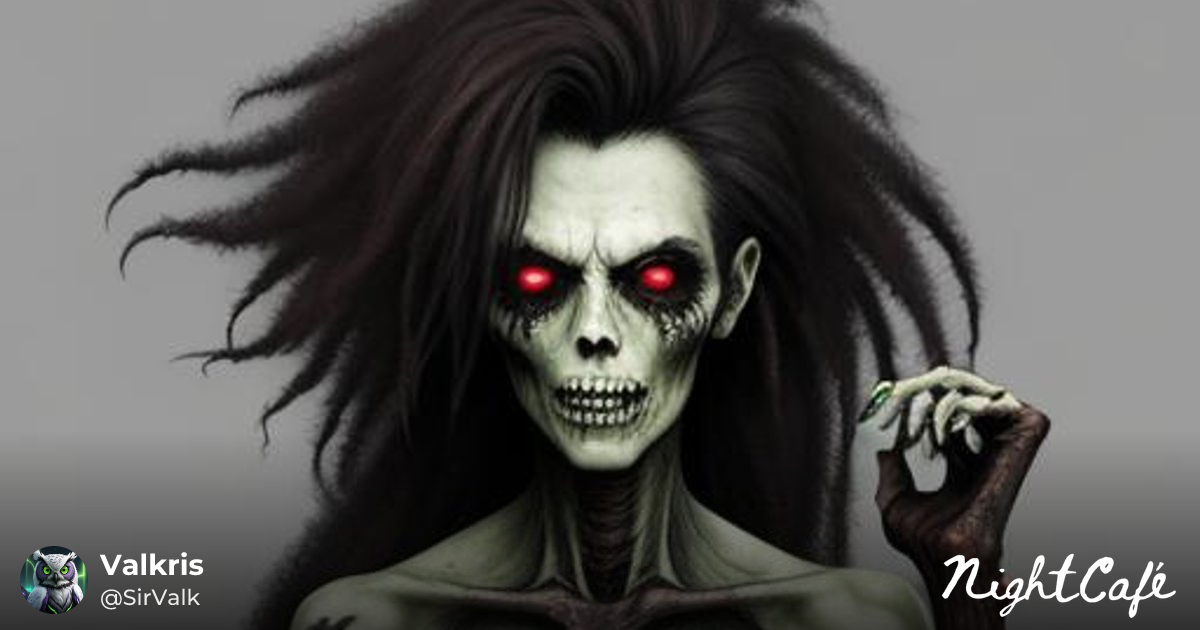 rib cage zombie girl - Rib Cage Zombie Girl Horror Illustrat...